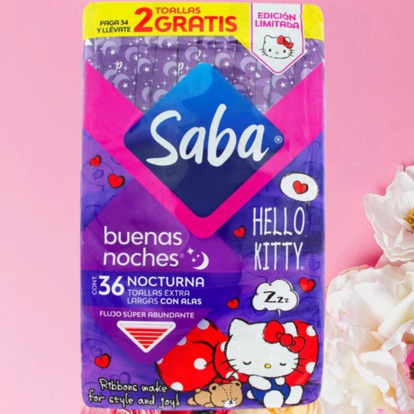 Saba | Other | Limited Edition Hello Kitty X Saba Overnight Extra Long ...